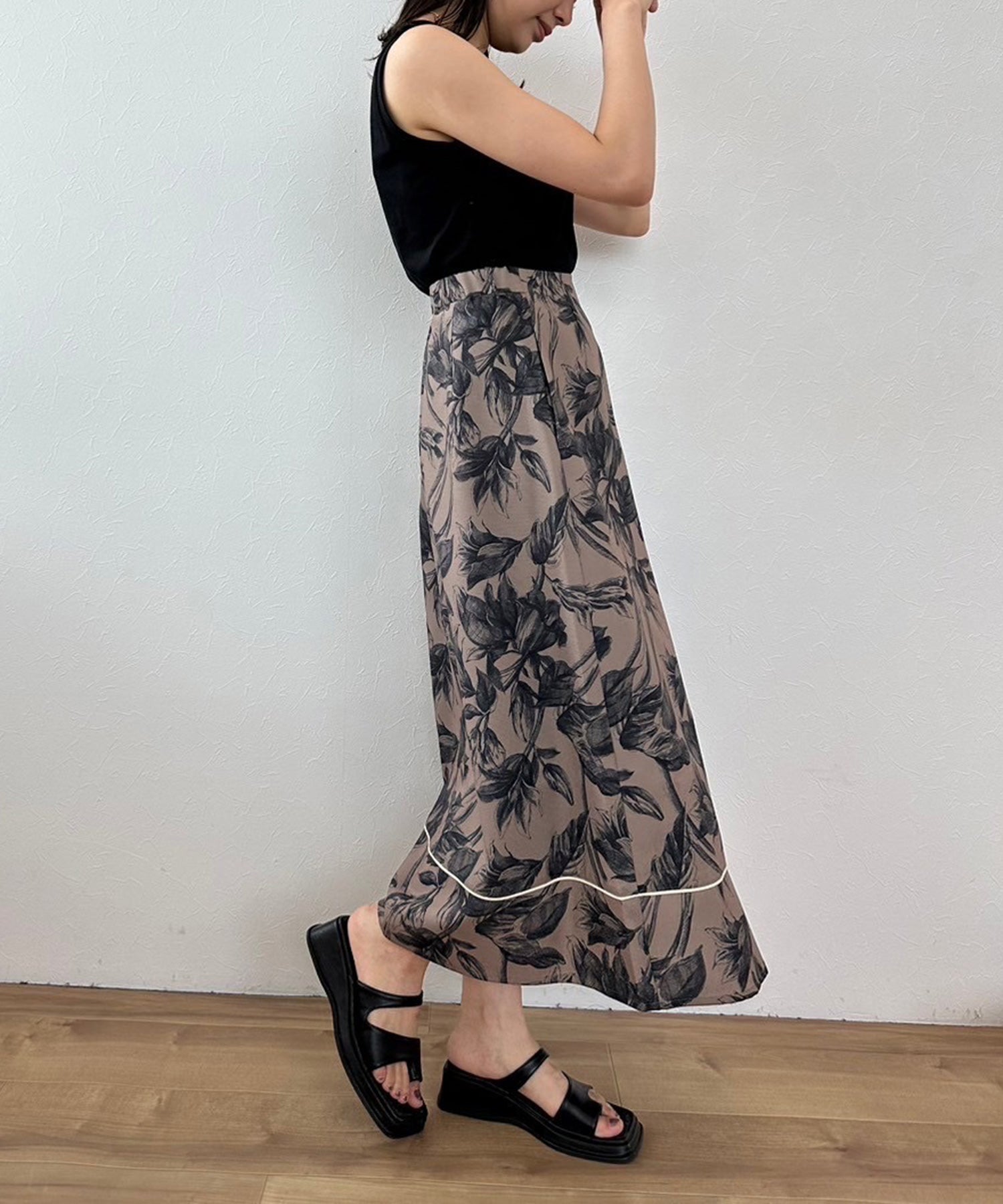 【フローラルパターン】Aラインタックスカート – Sirin Online Store